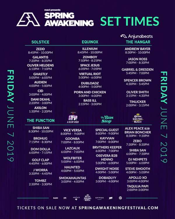 Your Guide to the 2019 Spring Awakening Music Festival | UrbanMatter